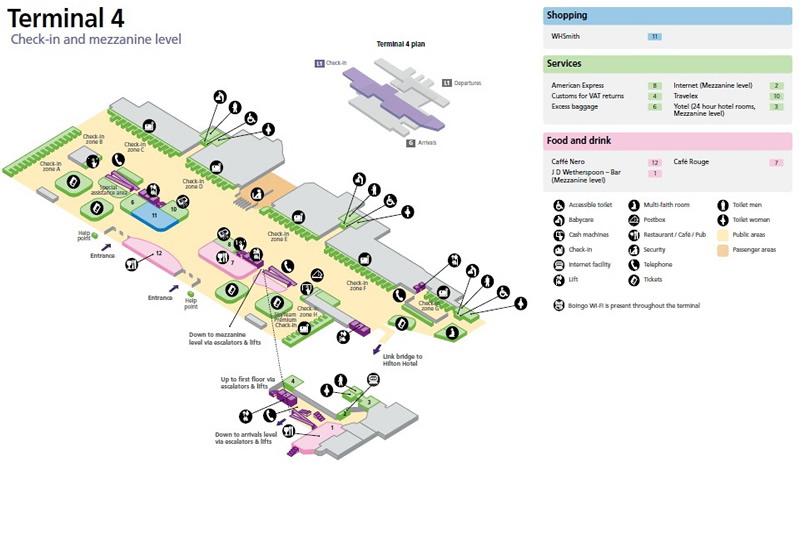 Heathrow International Airport UK Terminal Maps LHR Information And
